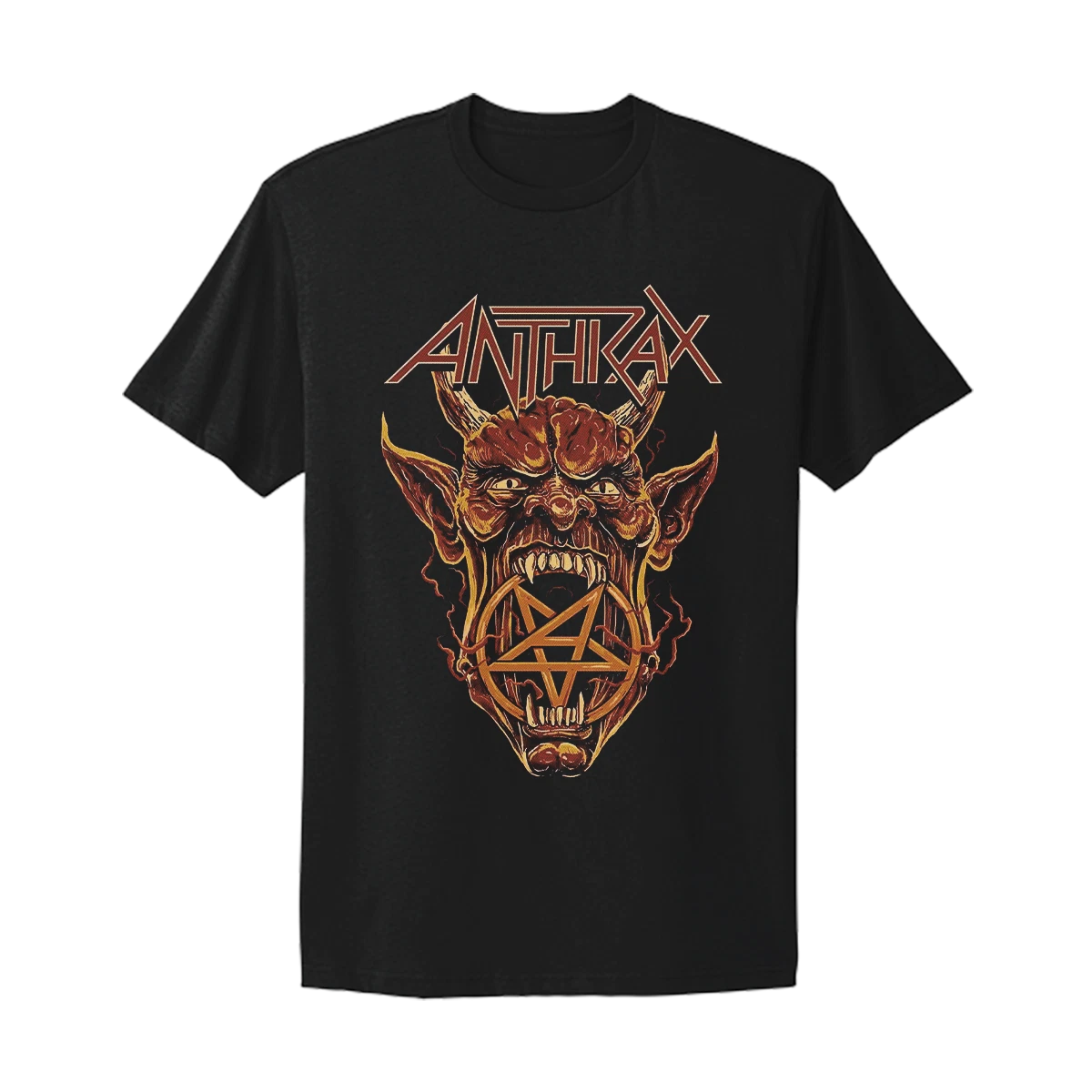Anthrax Metal Rock Merch Concert Tour Vntg Graphic Design T-Shirt ...