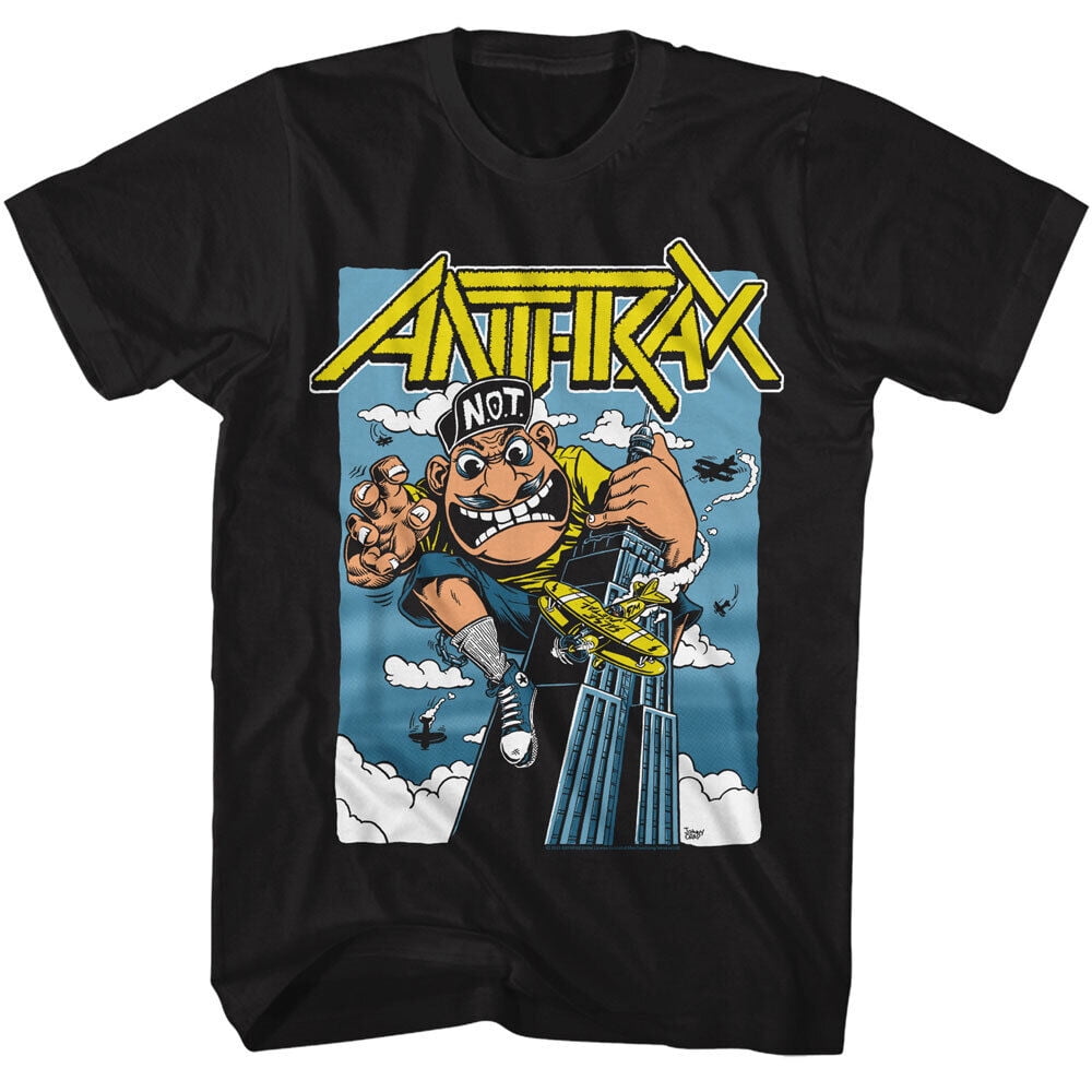 Anthrax Not Mascot Building Planes Men's T Shirt Metal Rock Band Merch ...