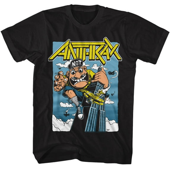 Anthrax Not Mascot Building Planes Men's T Shirt Metal Rock Band Merch ...