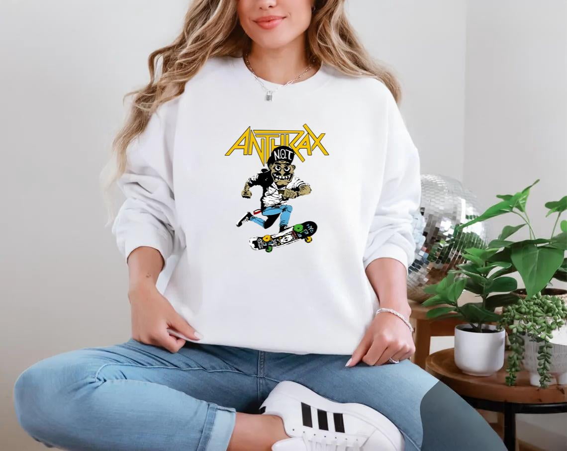 Anthrax Rock Band Sweatshirt with Album Tribute and Tour Graphic, for ...