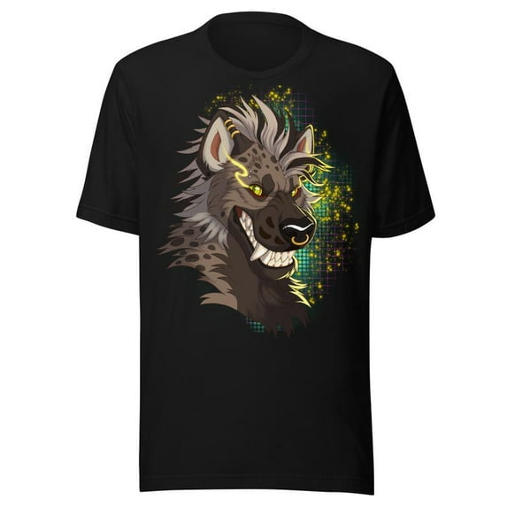Anthro Hyena Hand Drawn Furry Art Creative Animal Graphic Unisex T ...