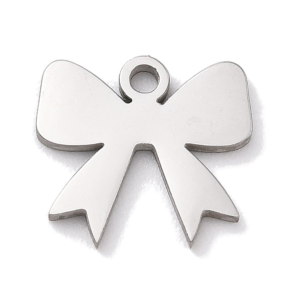 Anti-304 Stainless Steel Charms Laser Cut Stainless Steel Color Bowknot ...