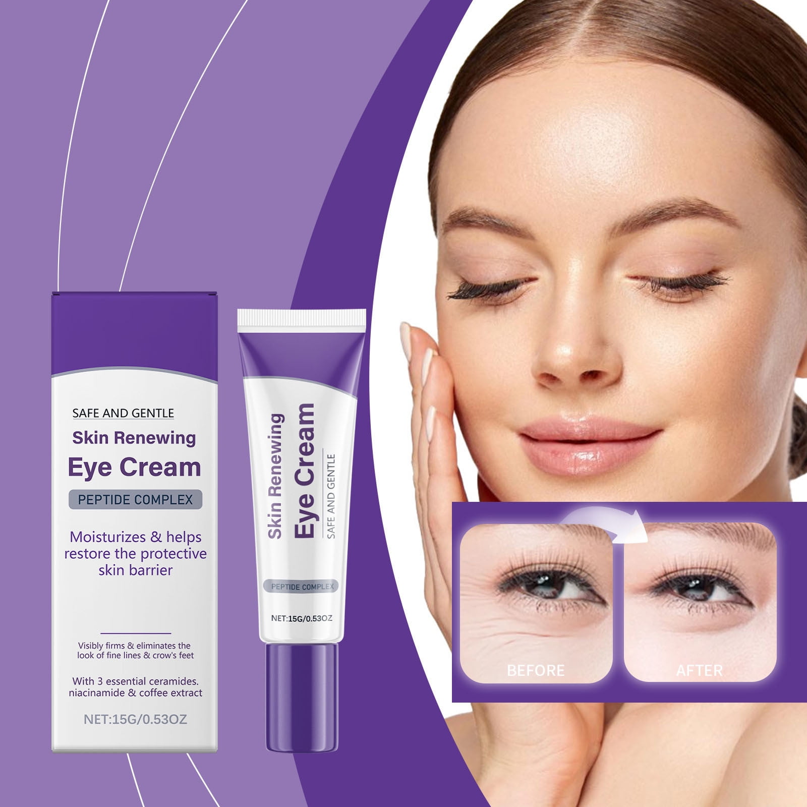 Anti-Aging Eye Gel 15g - Advanced Wrinkle Repair Treatment for All Skin ...