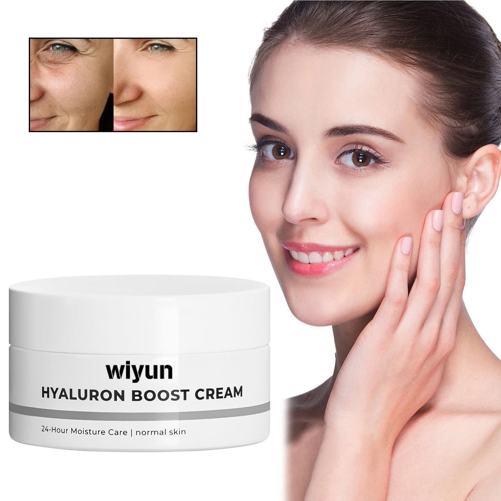 Anti-Aging Face Cream with Hyaluronic Acid, Firming Facial Moisturizer ...