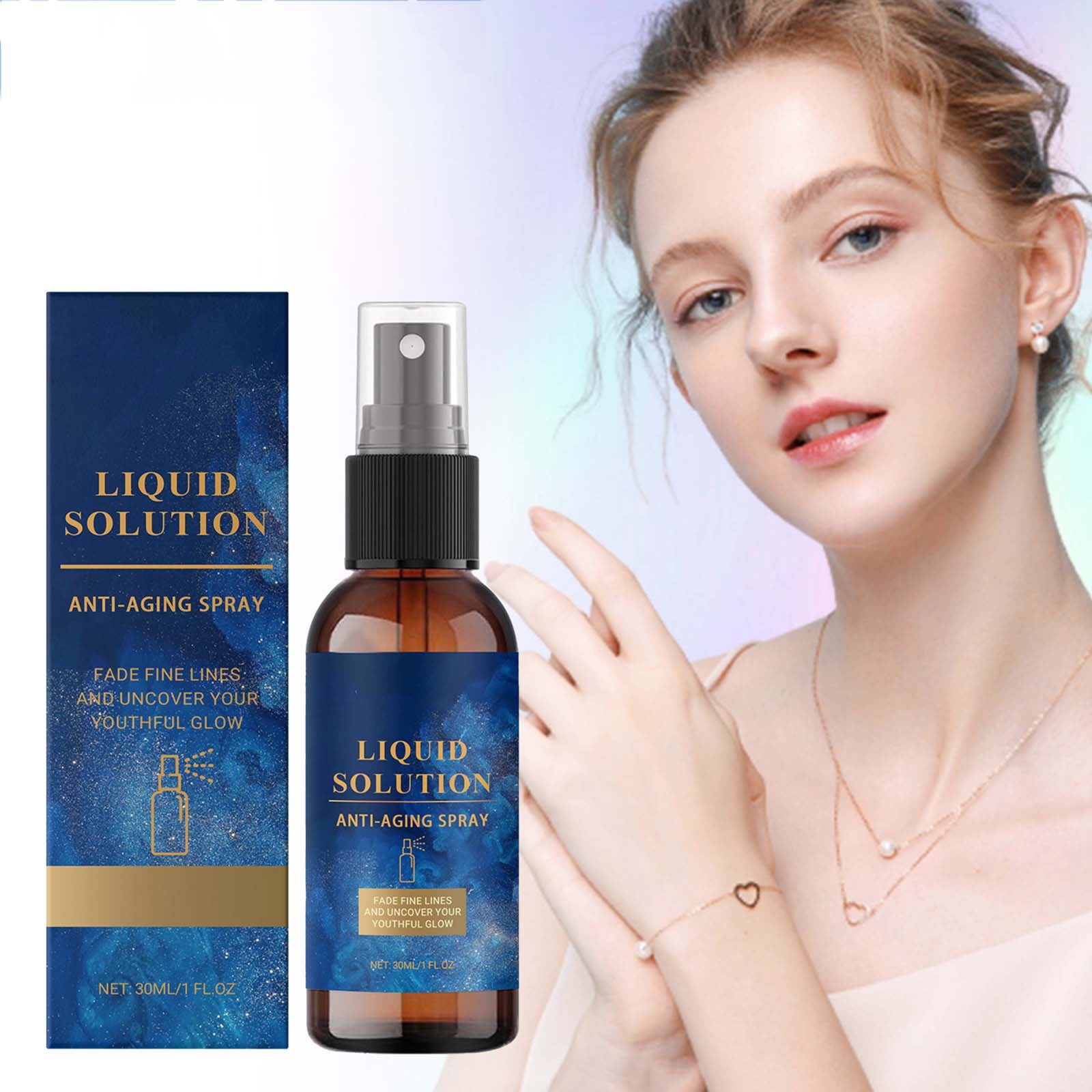 Anti-Aging Facial Serum Spray - Hyaluronic Acid & Plant Extracts for ...