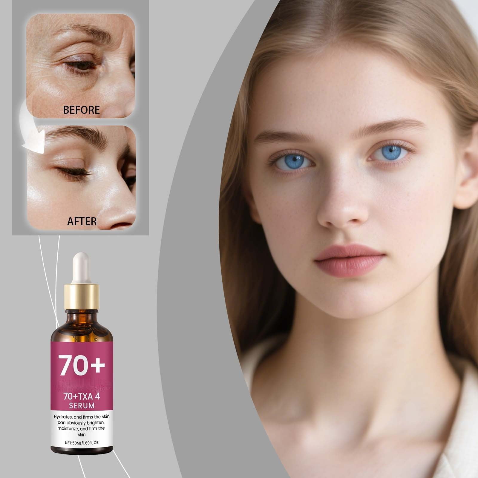 Anti-Aging Facial Serum with Hyaluronic Acid, Hydrating & Firming ...