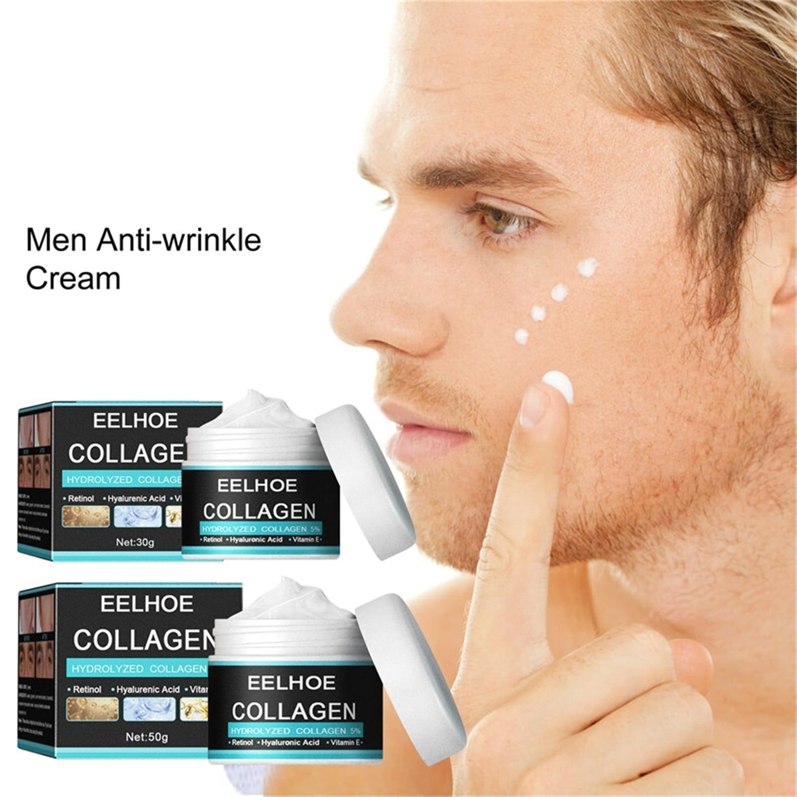 Anti-Aging Moisturizer for Men, Natural Wrinkle Cream, Day & Night ...