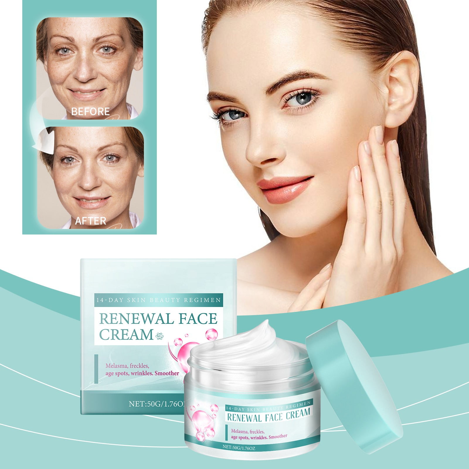 Anti-Aging Moisturizer, Wrinkle Reducer, Hydrating Face Cream, 50g ...