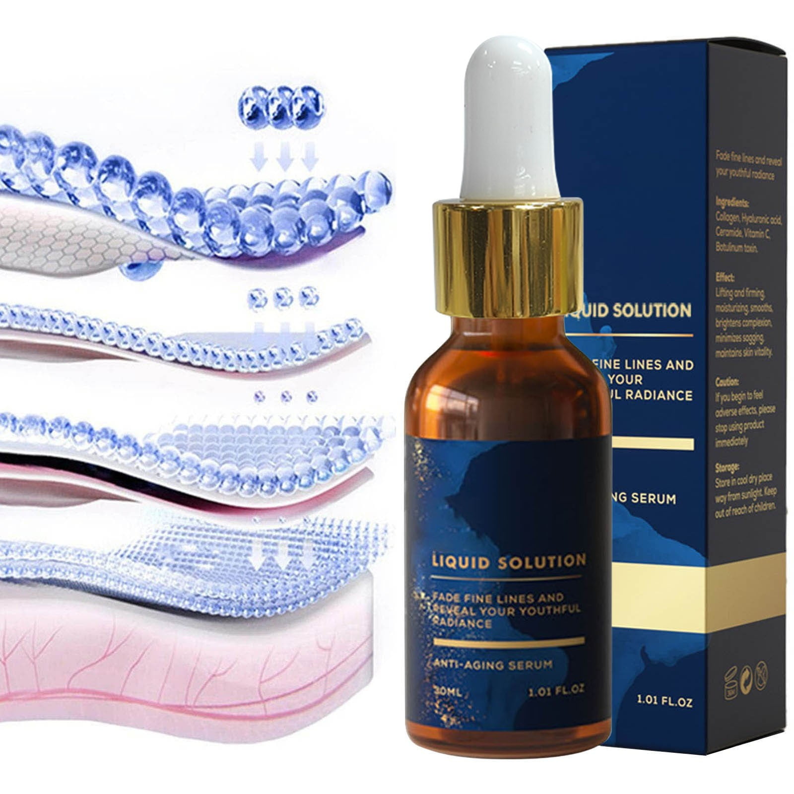 Anti Aging Serum Liquid Solution Serum - Vitamin C & E Face Serum Stock ...