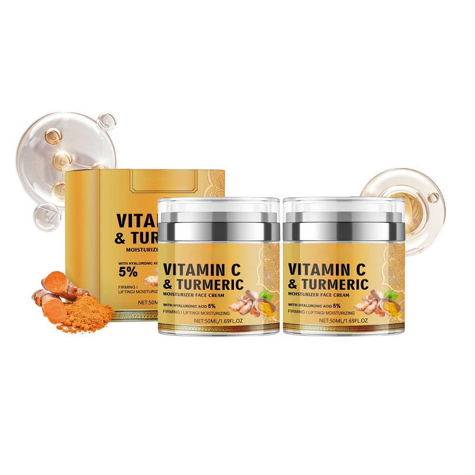 Anti-Aging Turmeric VC Face Cream,Turmeric + Vitamin C Face Glow Booster Moisturizer,Turmeric VC ...