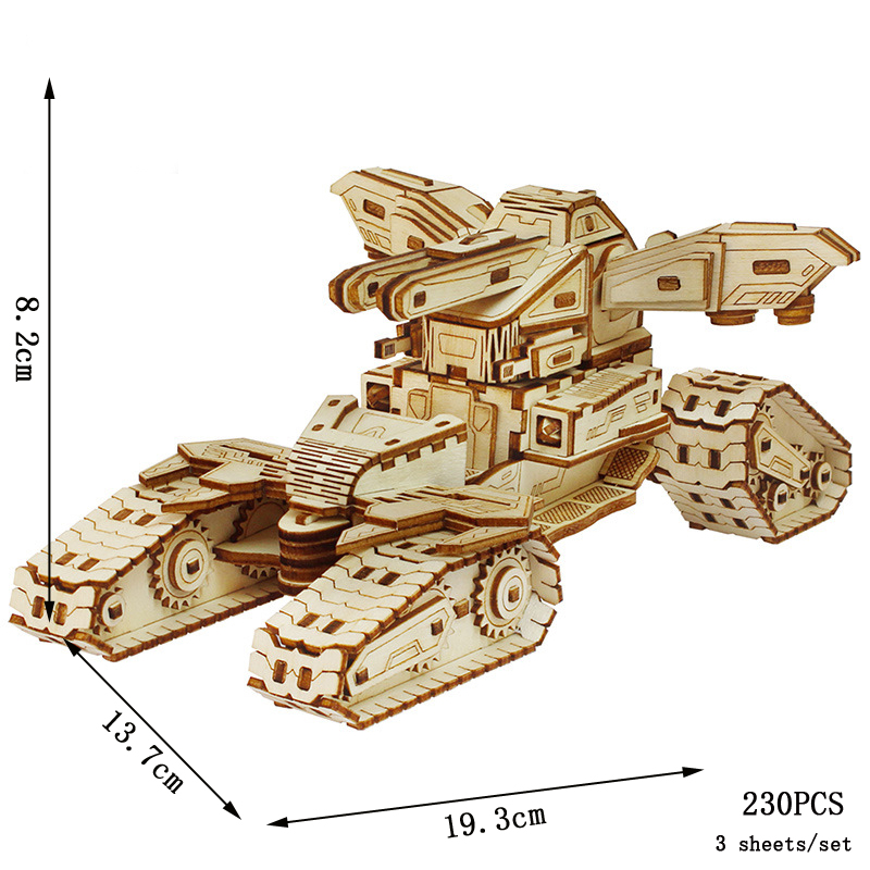Anti-Aircraft Missiles 3D Puzzle Wooden Fighter Gun Tank Weapon Model ...