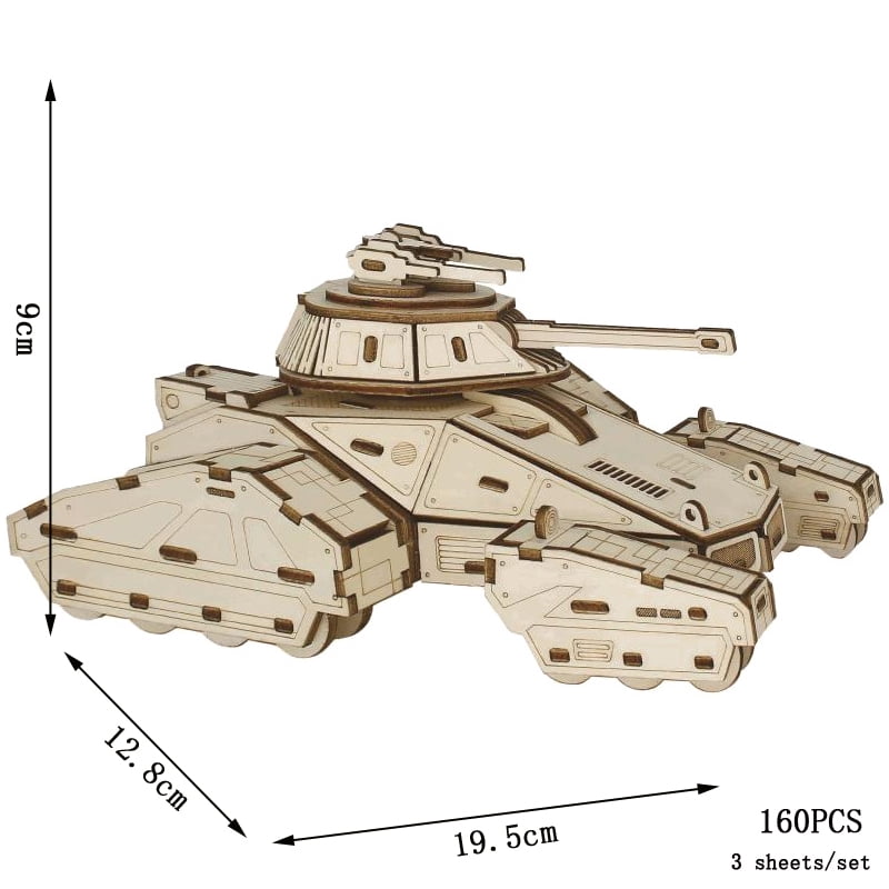 Anti-Aircraft Missiles 3D Puzzle Wooden Fighter Gun Tank Weapon Model ...