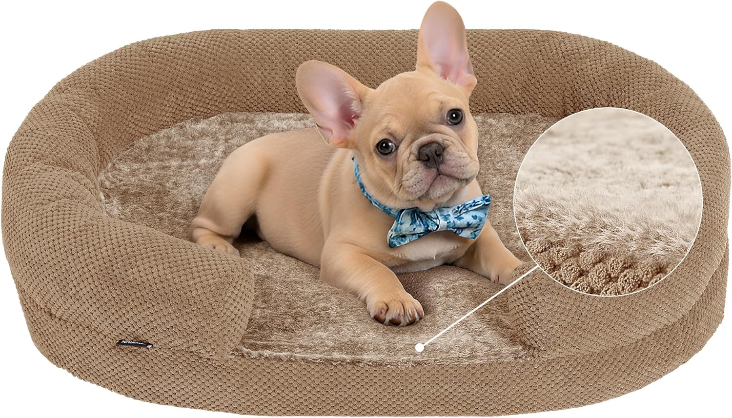 Anti-Anxiety Dog Bed for Medium Dogs, Cozy Round Egg Crate Foam Sofa ...
