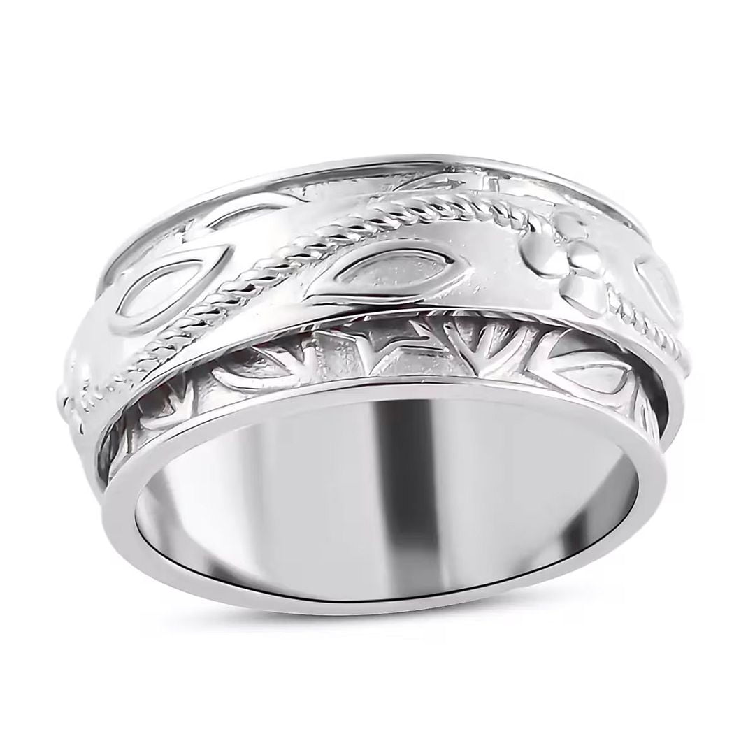 Anxiety Ring for Women 925 Sterling Silver Spinning Spinner Rings for ...