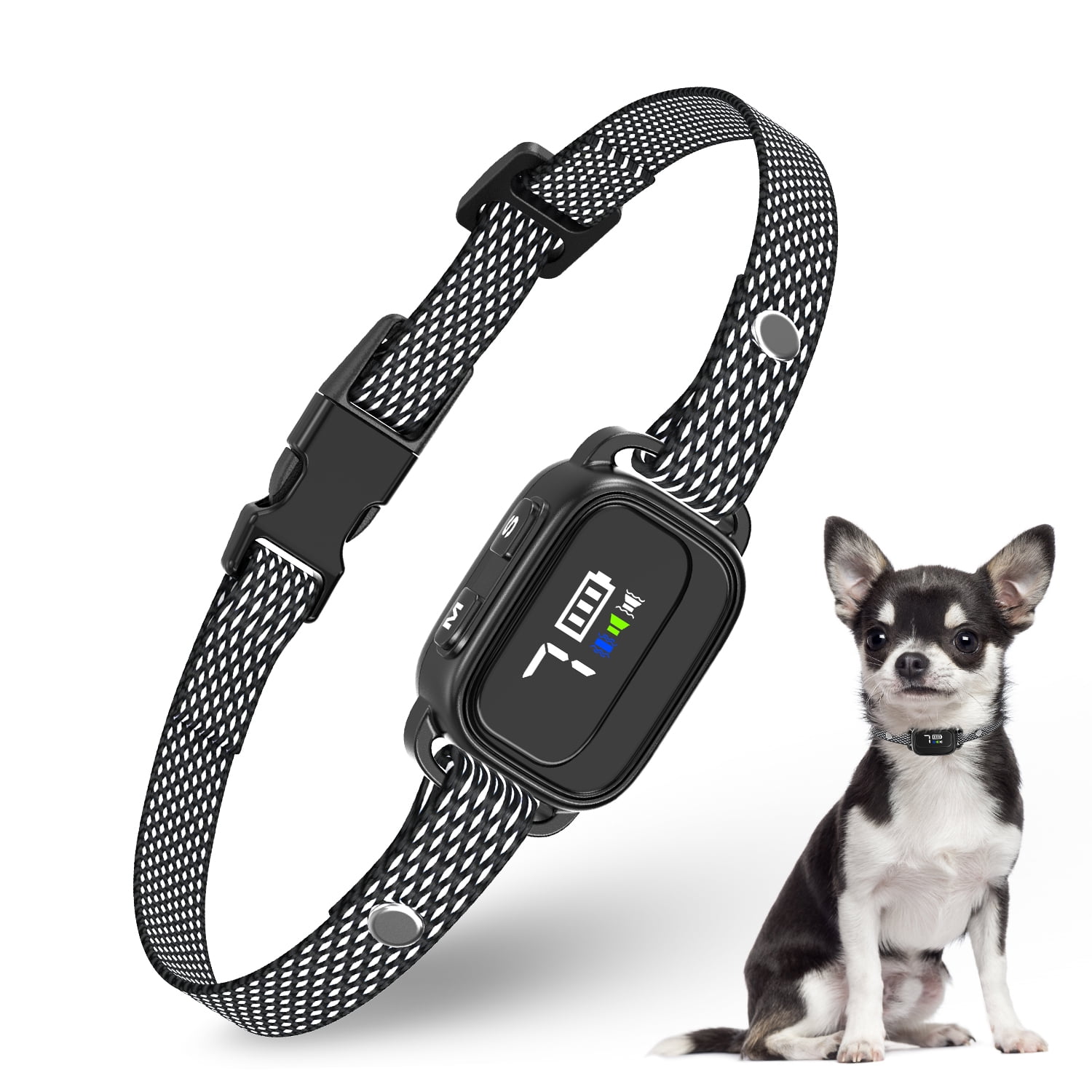 Anti-Bark Collar for Small Dogs, No Shock Anti Barking Collars with 7 ...