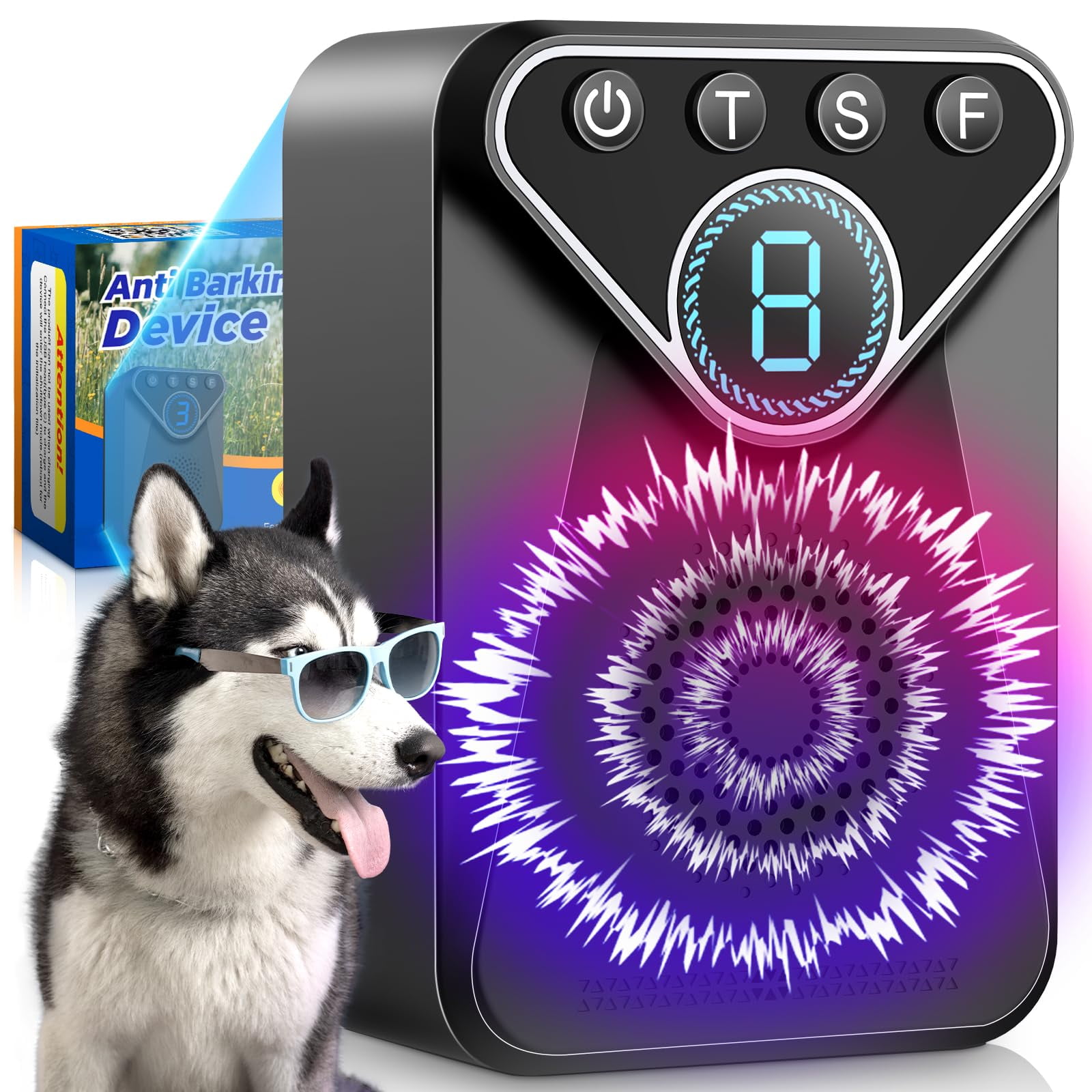 Anti Barking Device for MMF7 Dogs, Ultrasonic Dog Barking Devices Up to ...