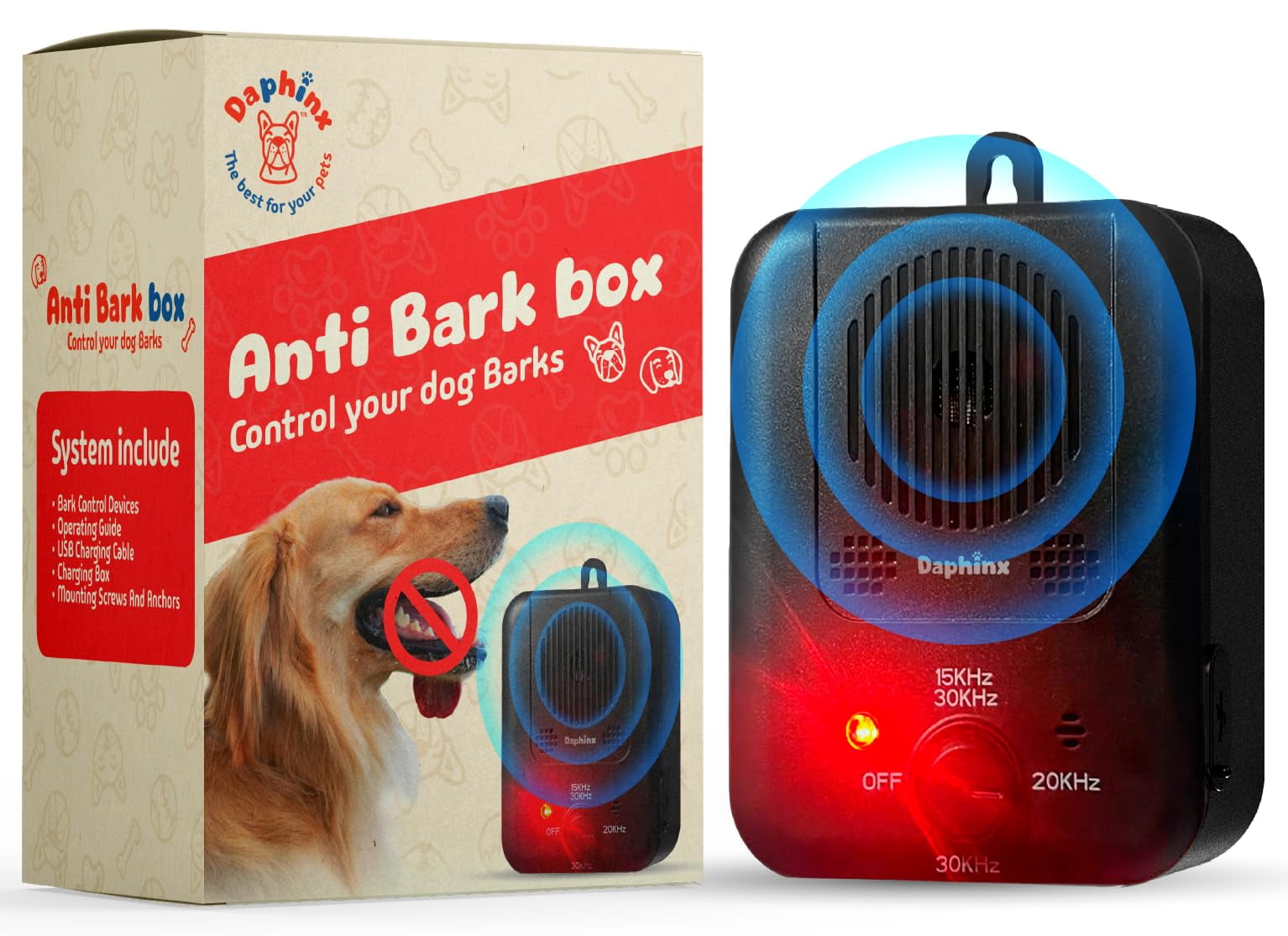 Anti Barking Device for OIF8 Dogs, Bark Box, Barking Deterrent, Barks ...