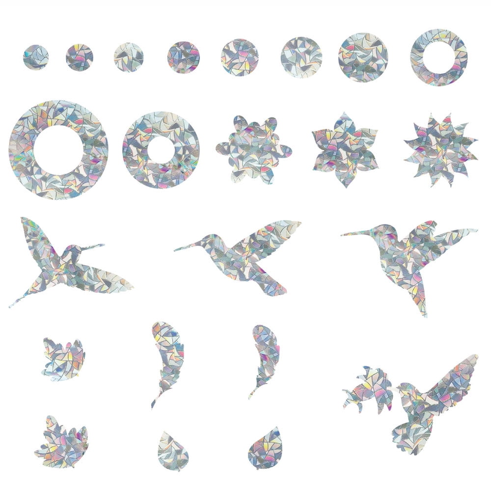 Anti-Bird Collision Window Stickers, Prismatic Vinyl Window Stickers ...