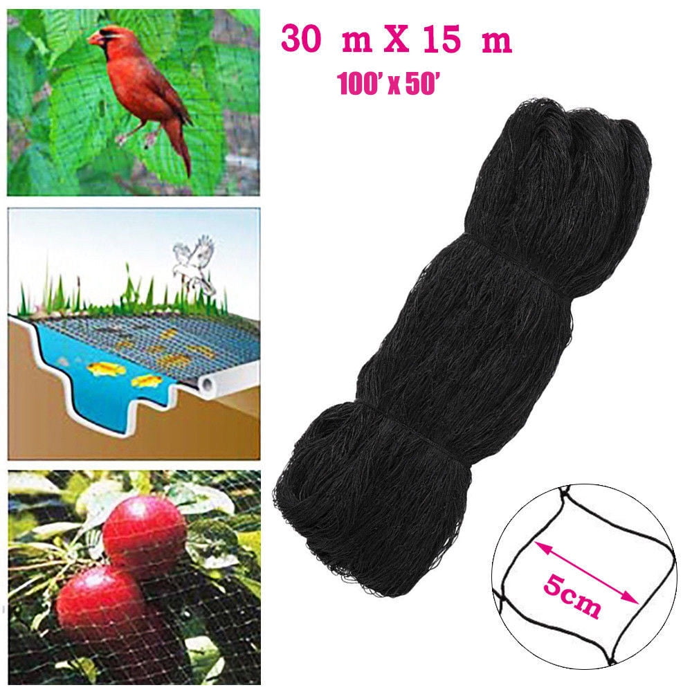 Anti Bird Netting 100'X50' Soccer Baseball Game Poultry Fish Net 2"x2 ...
