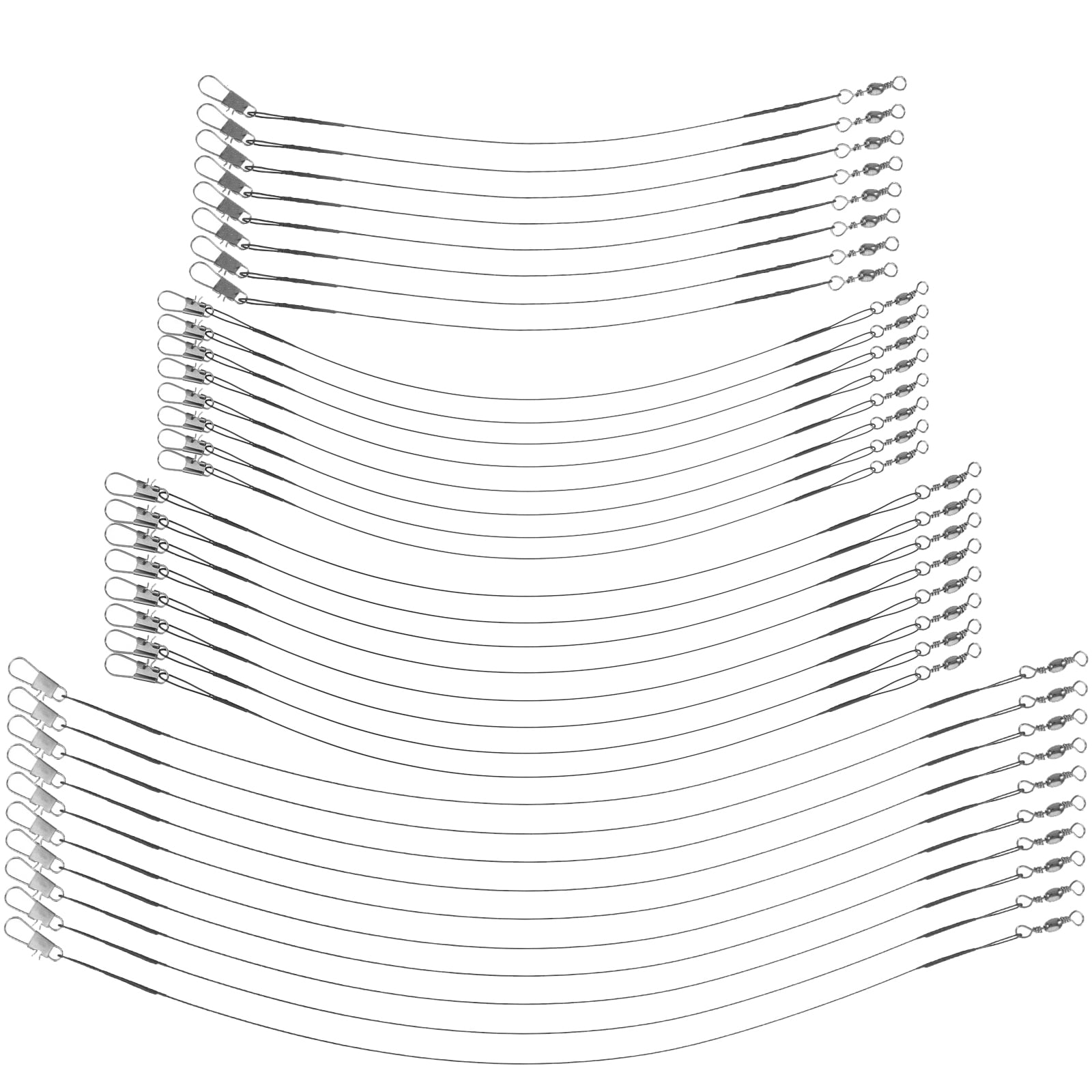 100Pcs Fishing Wire Leaders Portable Lightweight Fishing Lines and ...