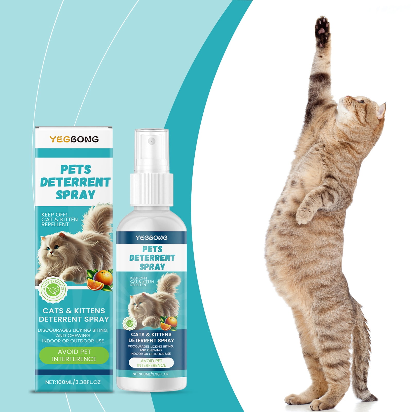 Anti-Bite Spray for Cats Indoor Exclusion Zone Setting to Expel Pets ...