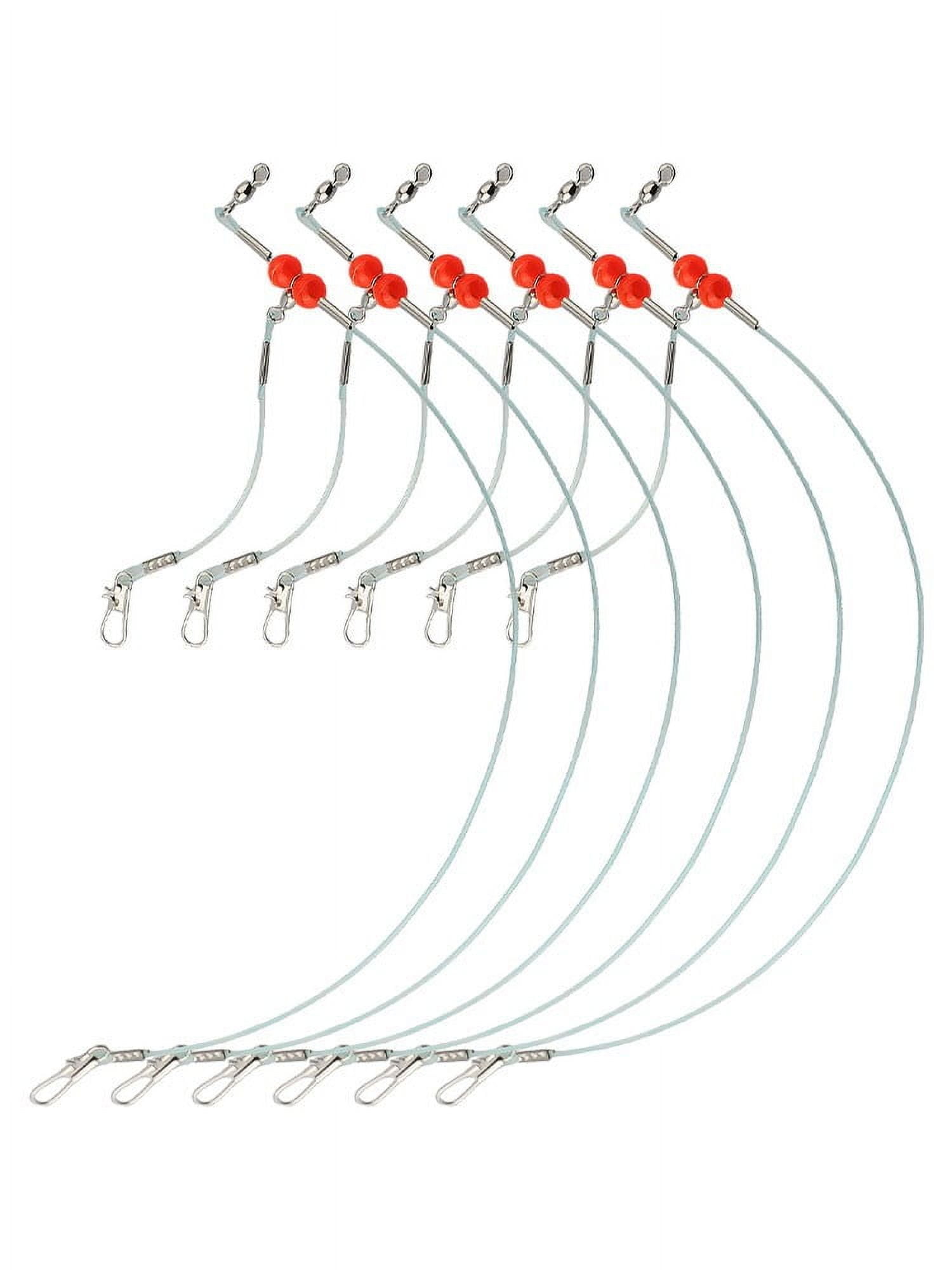 Anti-Bite Steel Fishing Line Steel Wire Leader With Swivel Snaps Leads ...