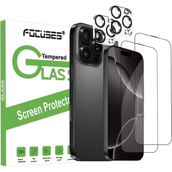 Anti Blue Light Screen Protector for iPhone 16 Pro Max 2Pack+Camera ...