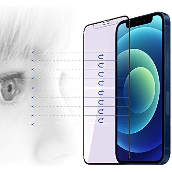 Anti Blue Light Tempered Glass Screen Protector Compatible with iPhone ...