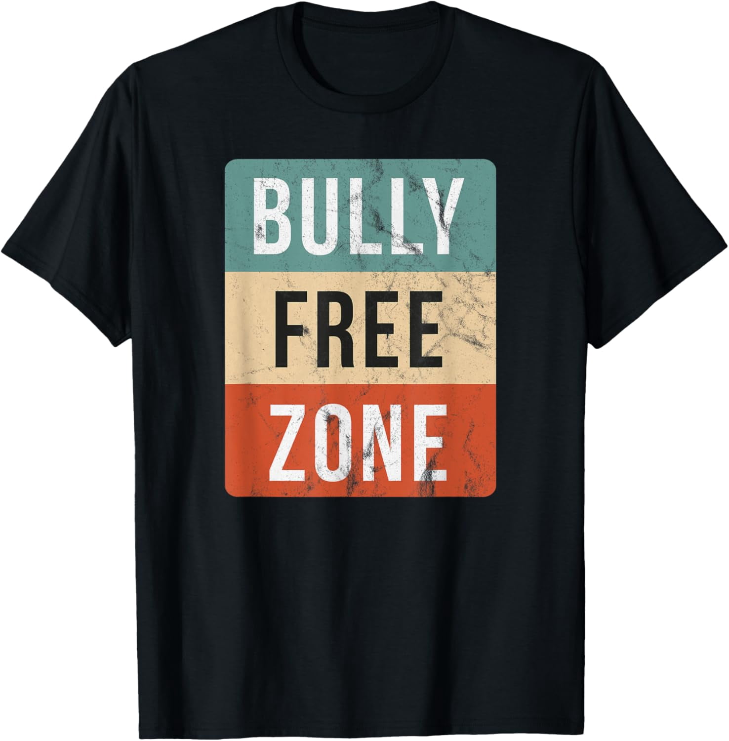 Anti Bullying Awareness Retro Tee Bully Free Zone Outfit T-Shirt ...