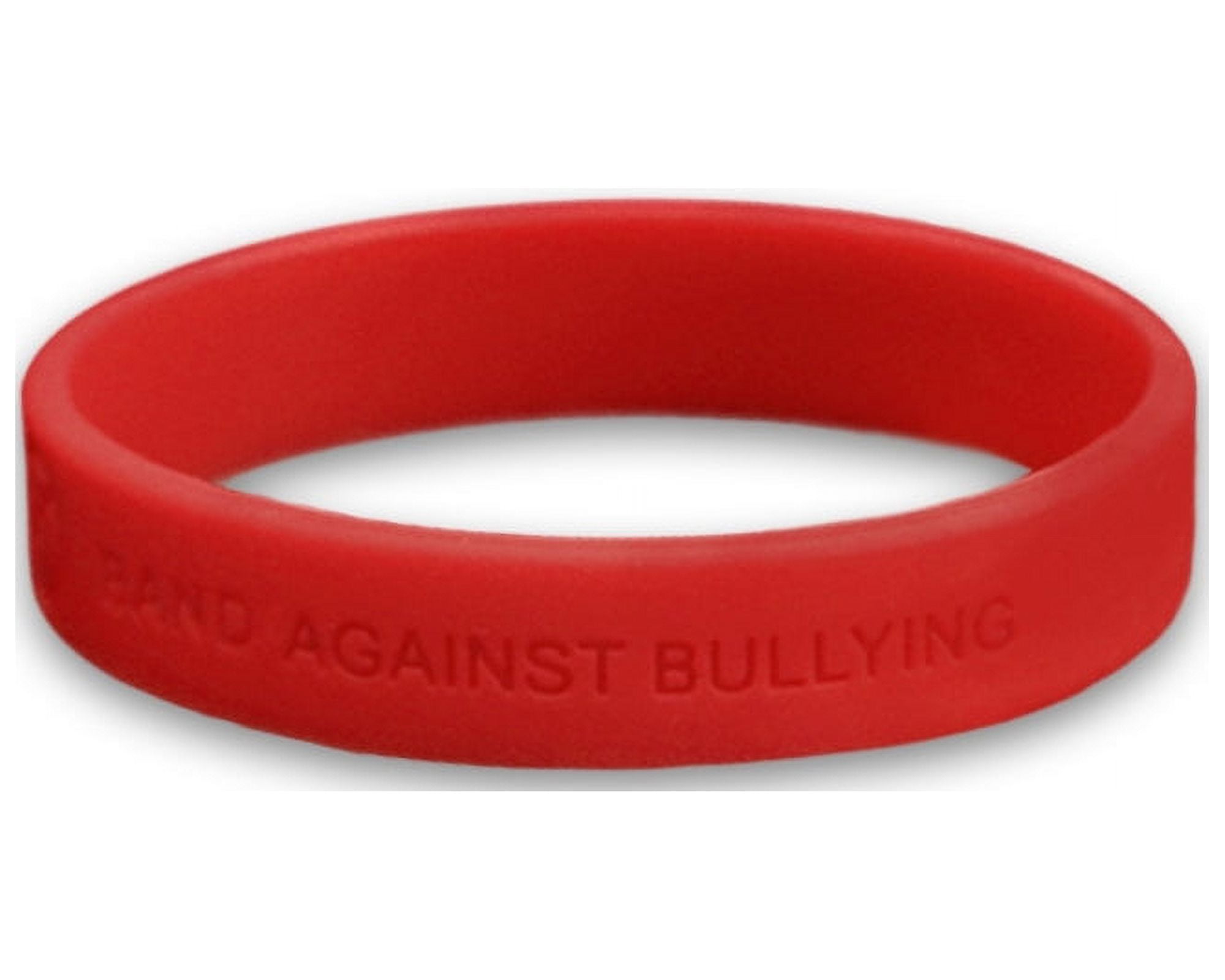 Anti Bullying Child Sized Red Silicone Bracelets (2 Bracelets ...