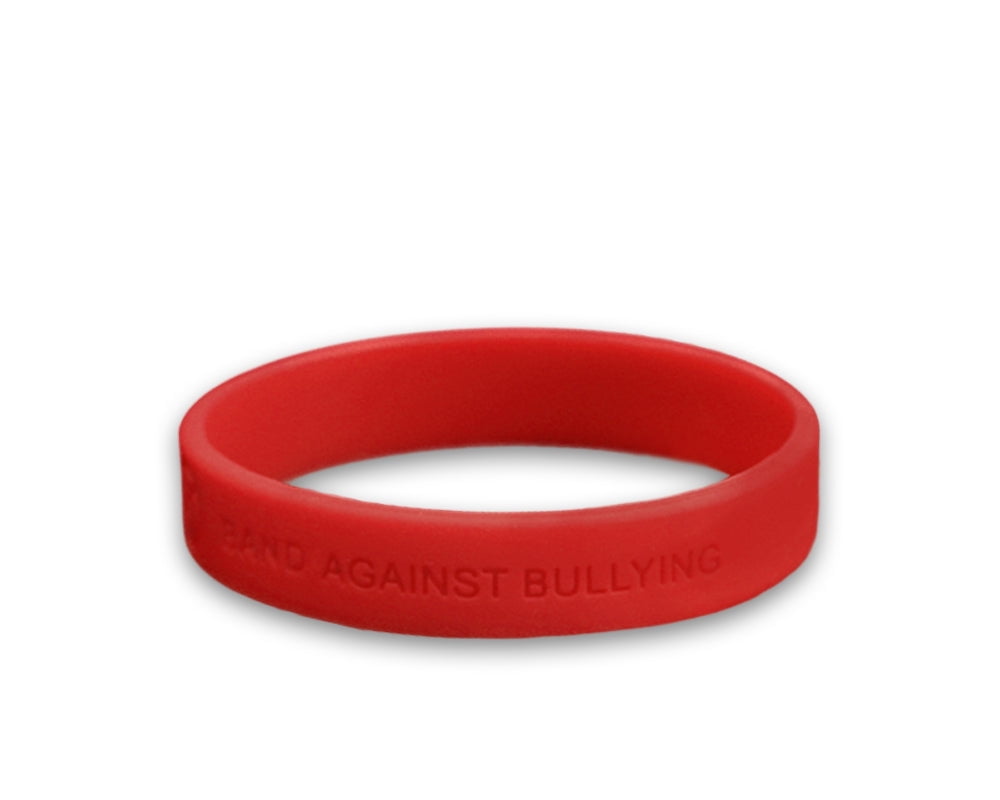 Anti Bullying Child Sized Red Silicone Bracelets (2 Bracelets ...