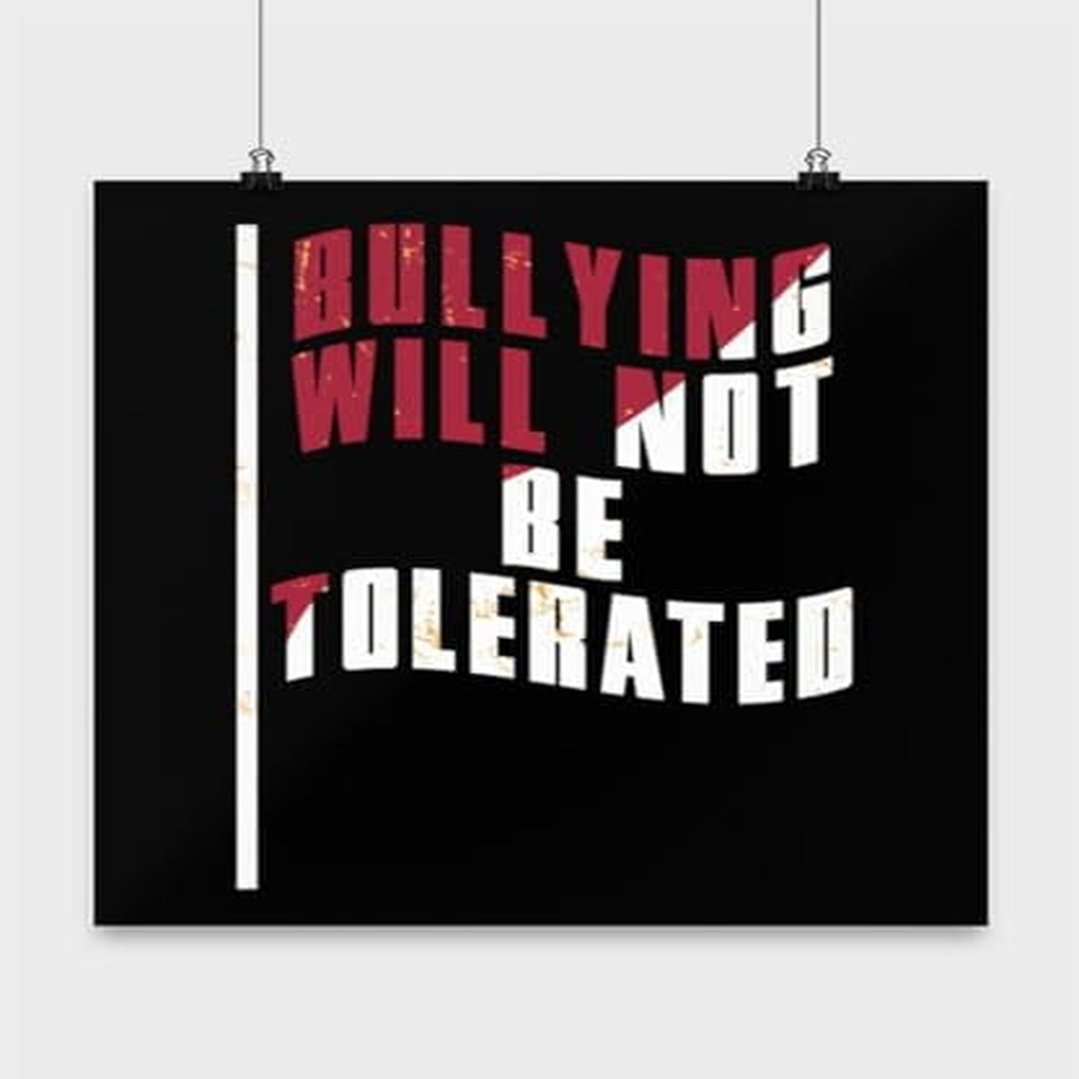 Anti-Bullying Kindness Poster, Black Wall Art 13x13in, Support Anti ...