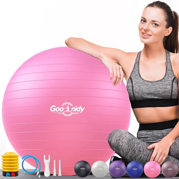 Anti-Burst Swiss Yoga Ball, 2200lbs weight capacity with pump, for ...