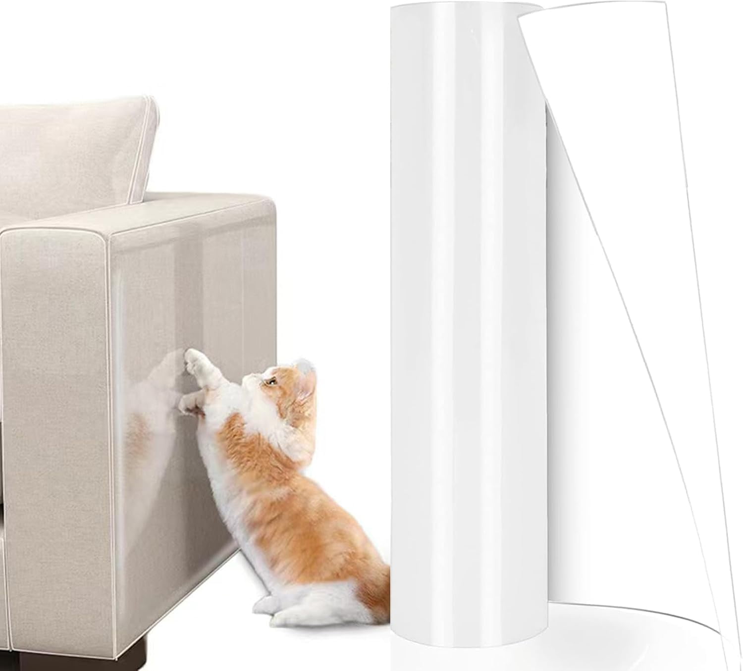 Anti Cat Scratch Furniture Protector, 11.8in × 196.8in Couch Protector ...