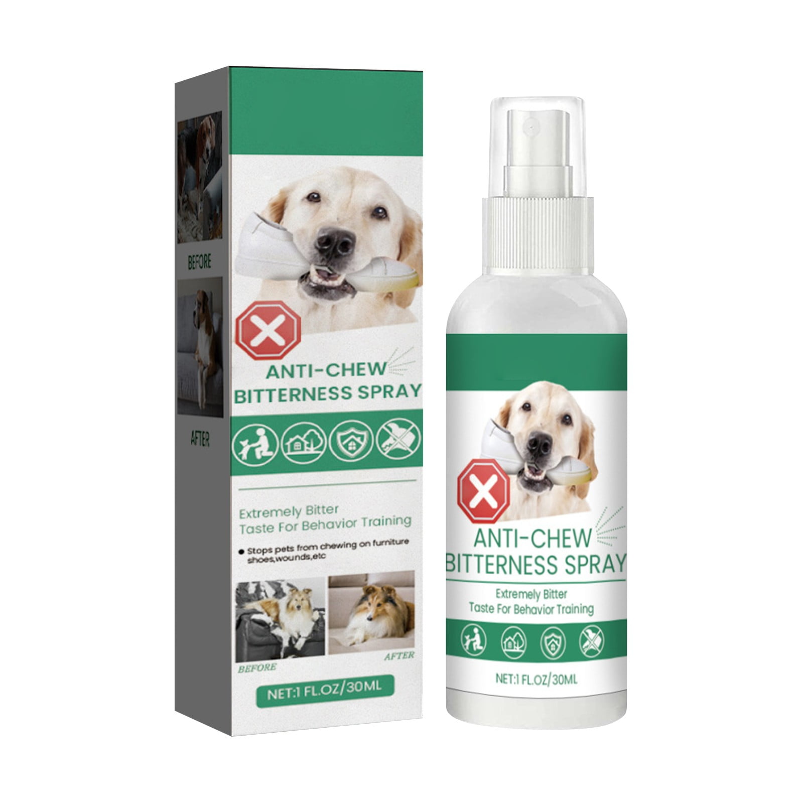 Anti-Chew Spray for Pets,Dog Stop Chewing Spray , Pet Behavior Modifier ...
