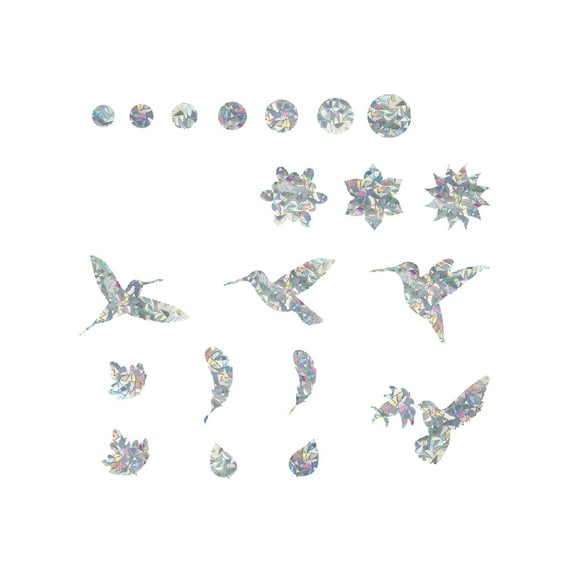 Anti-Collision Bird Safety Glass Alert Window Clings, Circle Bird ...