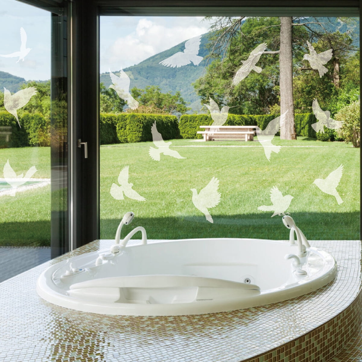 Anti-Collision Window Bird Stickers Decals Glass Door Protect and Save ...