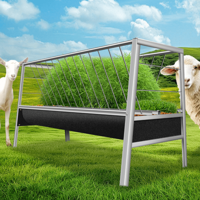 Anti-Corrosion Livestock Goat Feeder, Goat Hay Feeder, Pasture Feeder, Rubber Pan, 77 Gallon ...