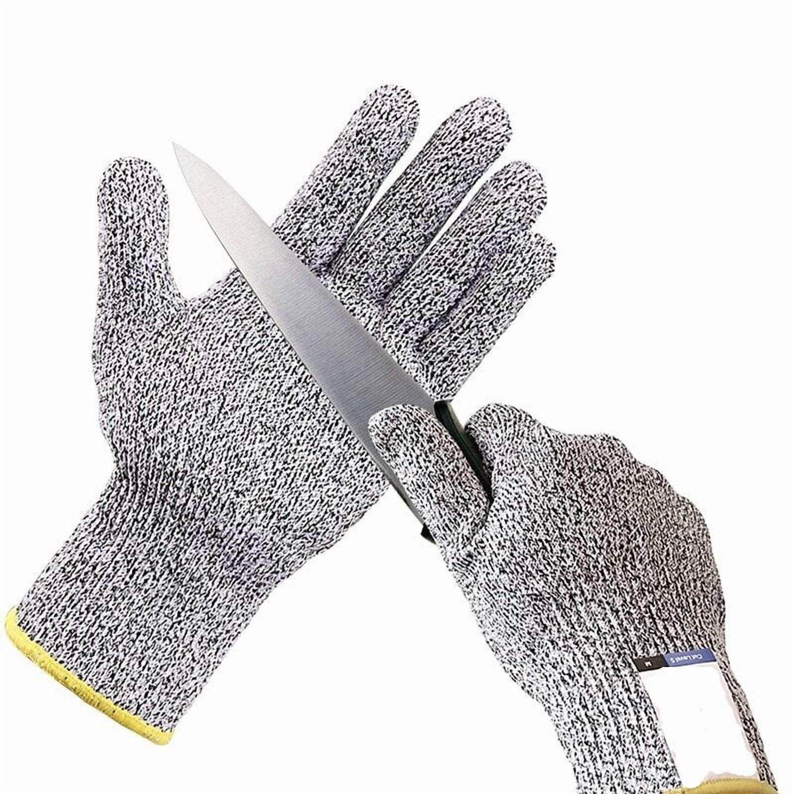 Anti Cut Proof Gloves Grey Black Anti Cut Level 5 Safety Work Gloves ...