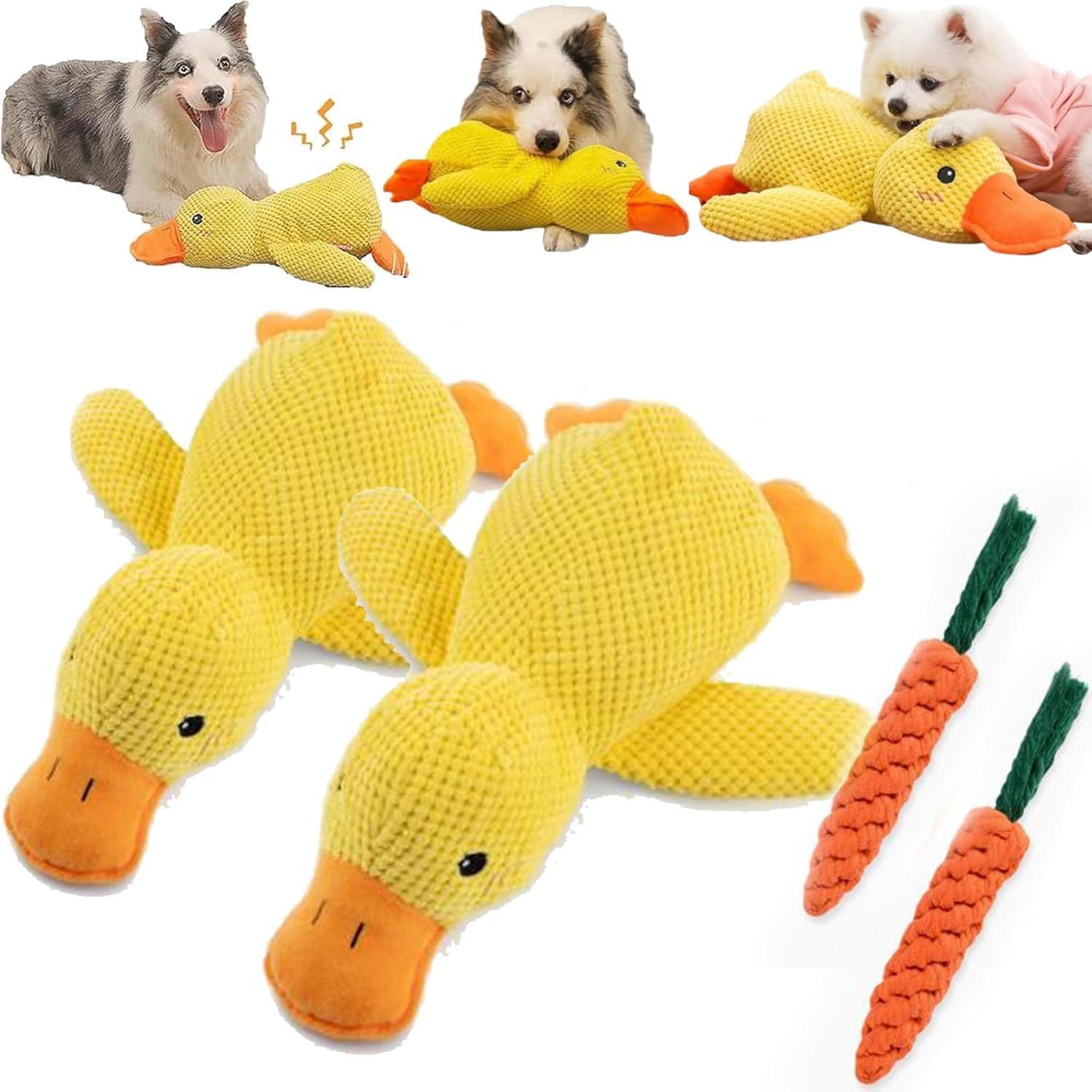 Anti-Destructive Calming Duck Toy for Dogs with Quack Sound, 2026 New ...