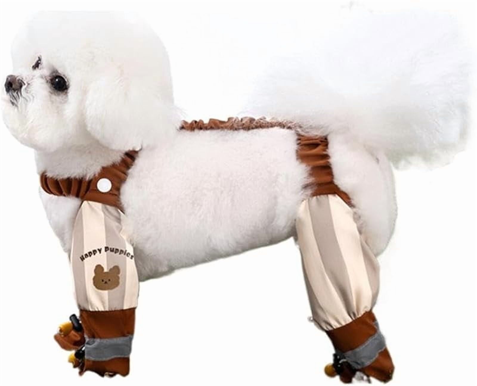 Anti Dirt Pants for Dogs,Waterproof Dog Boots Rain Boots with Suspender ...