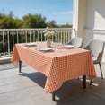 Anti-Dirt Table Cover, Rustic Checkered Farmhouse Tablecloth and Table ...