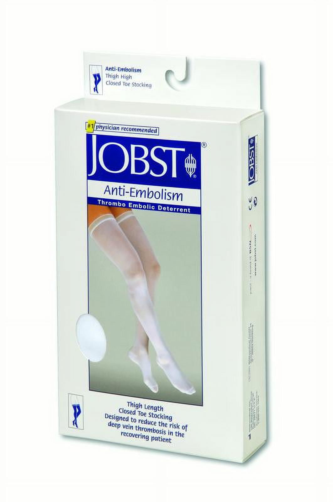 Anti-Emb Stocking 18 Thigh Closed Toe Inspection White Md HSA/FSA ...