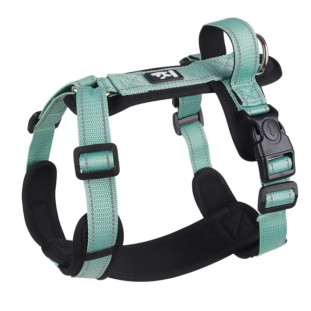 Anti-Escape Dog Harness with Handle Reflective Nylon Dog Harness Vest ...