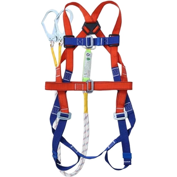 Anti-Fall Harness, 5 Point for Construction Building, Adjustable Cord ...