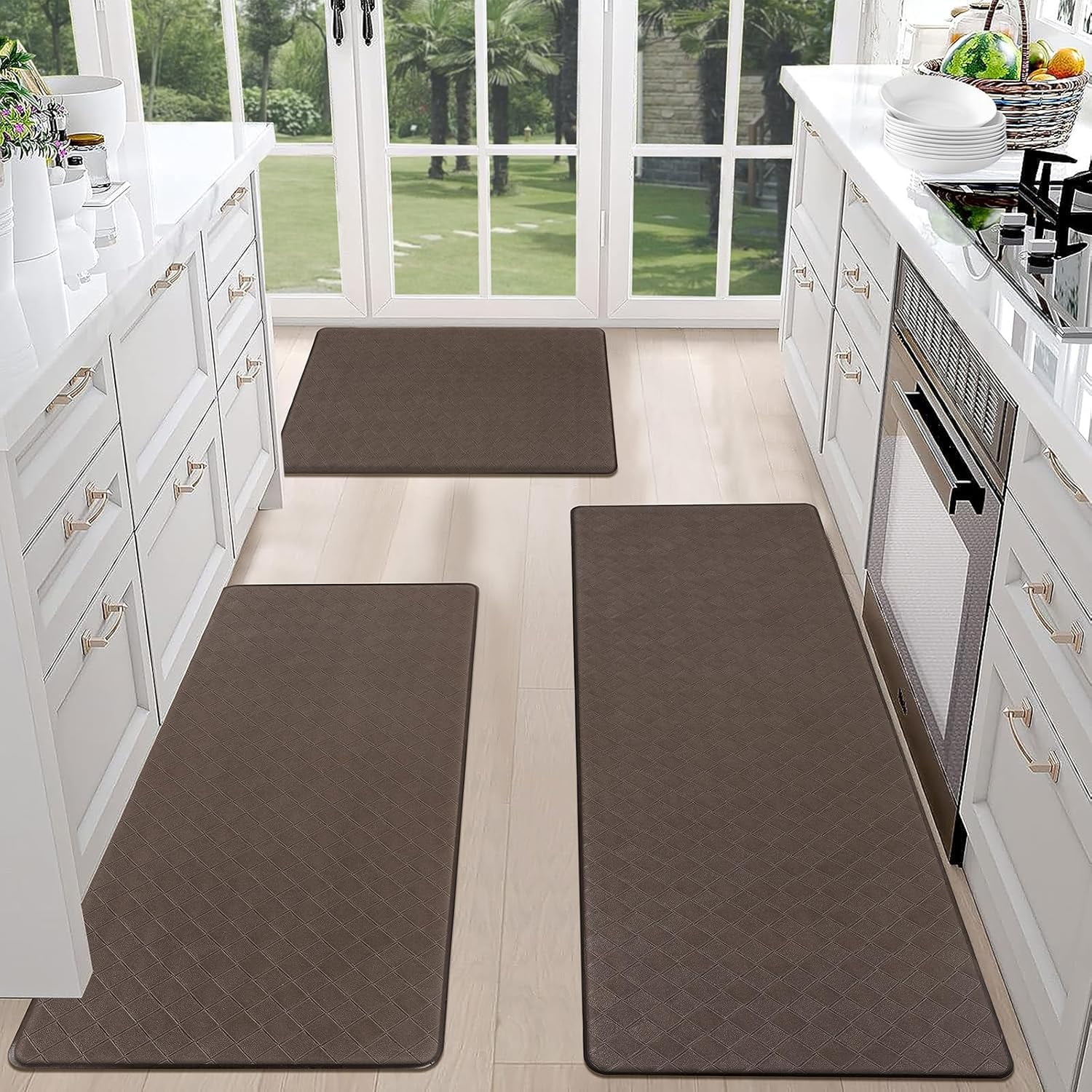 Anti Fatigue 3 Piece Waterproof Kitchen Mats - Non Slip Comfort ...