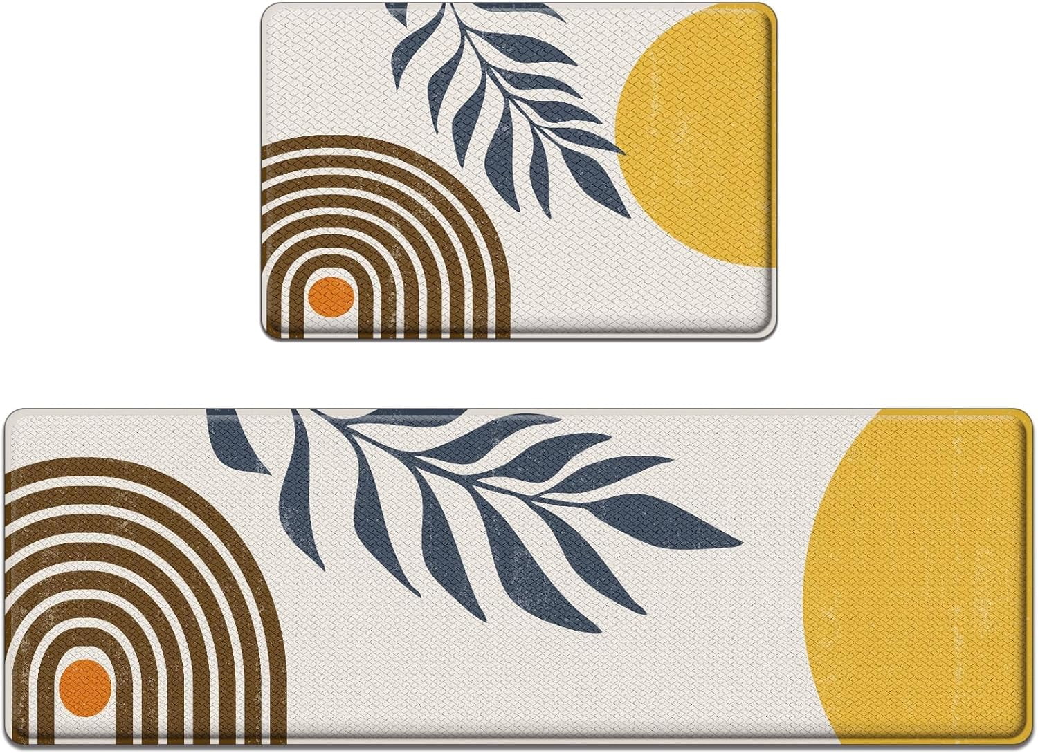 Anti-Fatigue Boho Kitchen Rug Set of 2 Cushioned Bohemian Kitchen Mats ...