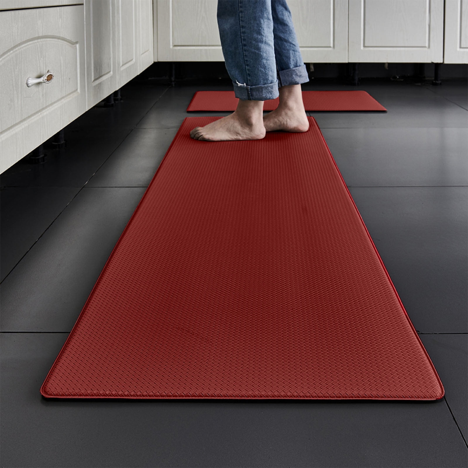 Anti Fatigue Cushion Kitchen Mat for Floor-Easy Clean, Water & Oil ...