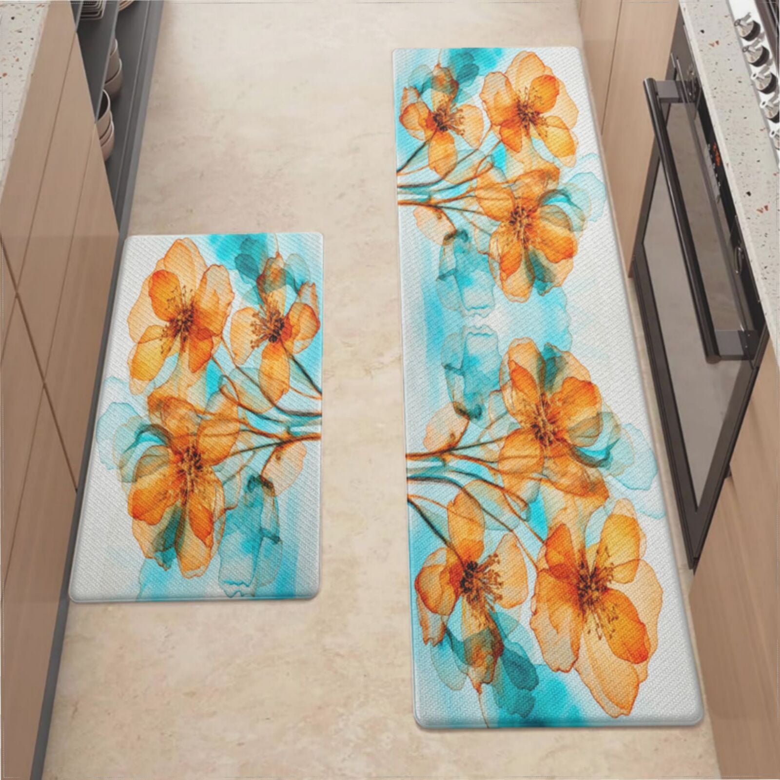 Anti Fatigue Cushioned Kitchen Mats For Floor, Waterproof Non Slip ...