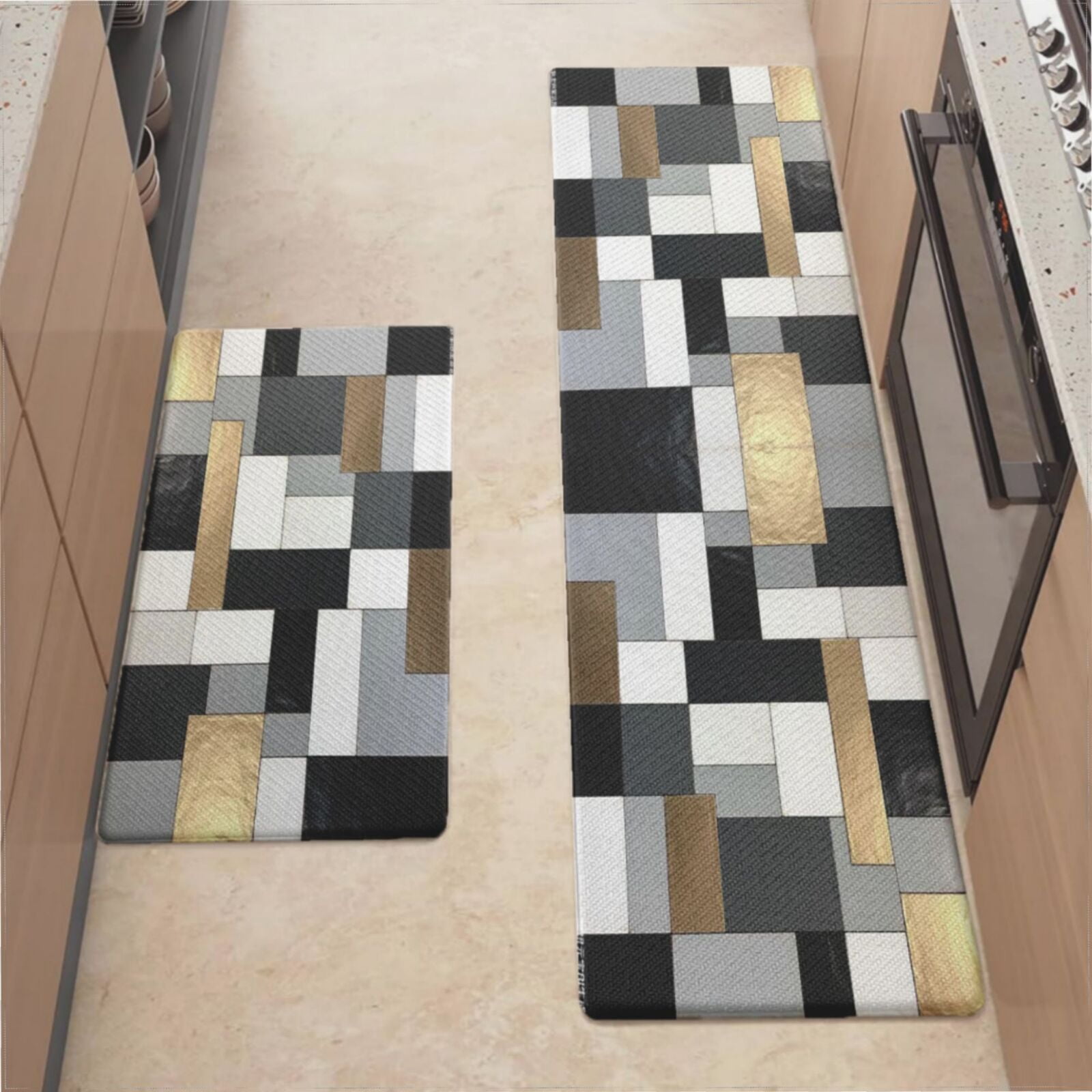 Anti Fatigue Cushioned Kitchen Mats For Floor, Waterproof Non Slip ...